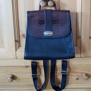 Brighton | Bags | Brighton Leather Blackbrown Backpack | Poshmark